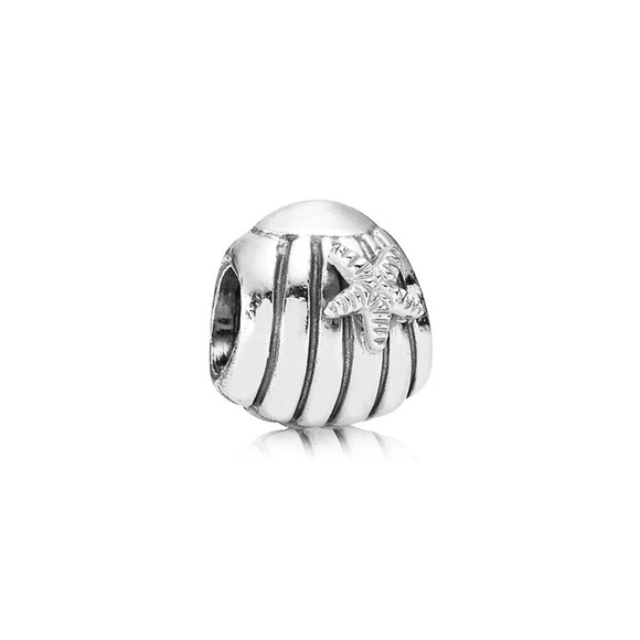 Pandora | Jewelry | Authentic Pandora Seashell Charm Two Tone Silver 4k ...